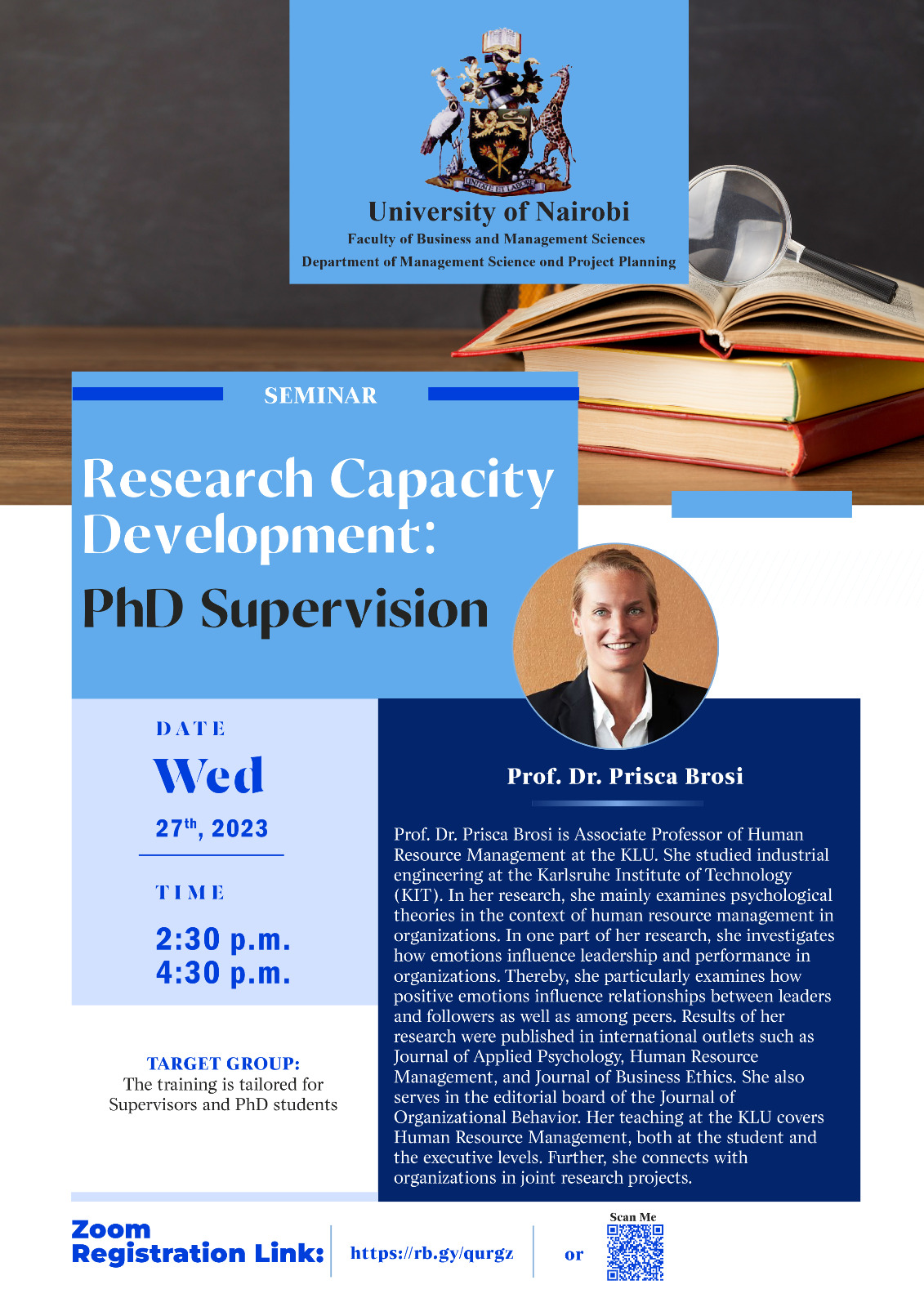 Research Capacity Development Webinar on PhD Supervision | DEPARTMENT ...